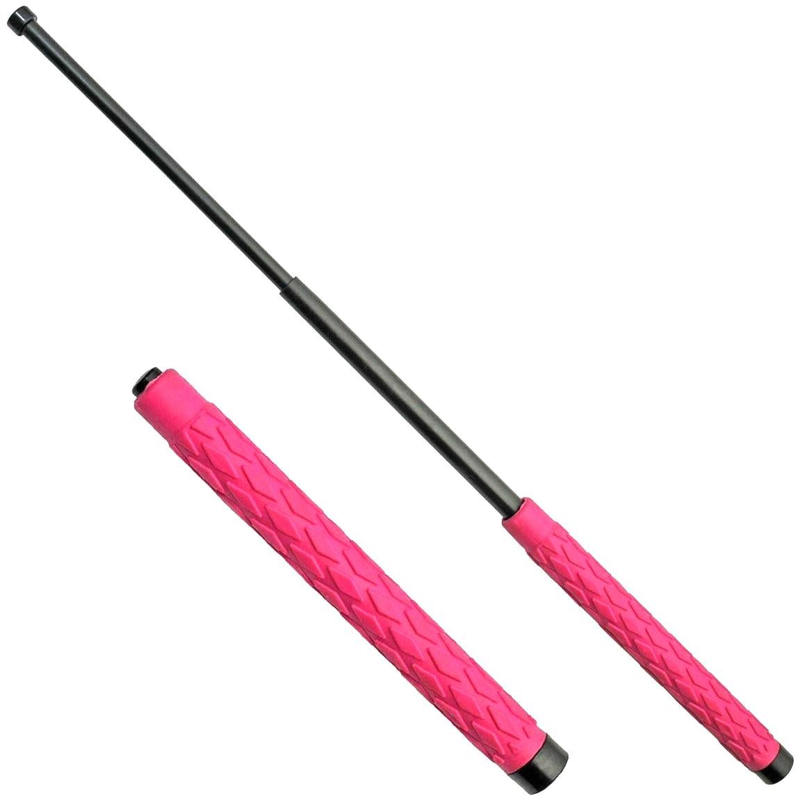 Streetwise Expandable Solid Steel Baton w/ Pink Handle 26"